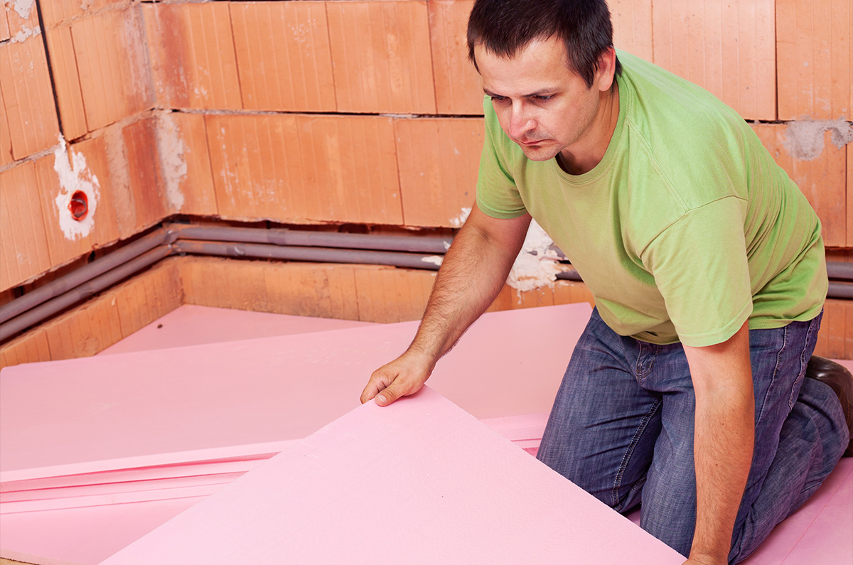 Isolation de Sol - Plâtre, plafond, isolation